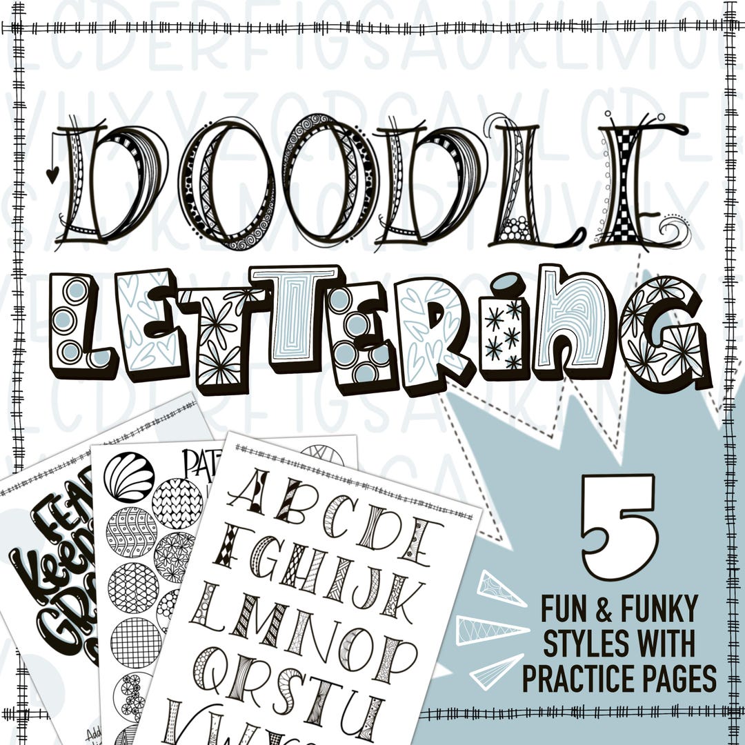 Hand Lettering Workbook: Fun Doodles & Creative Lettering Styles - Etsy