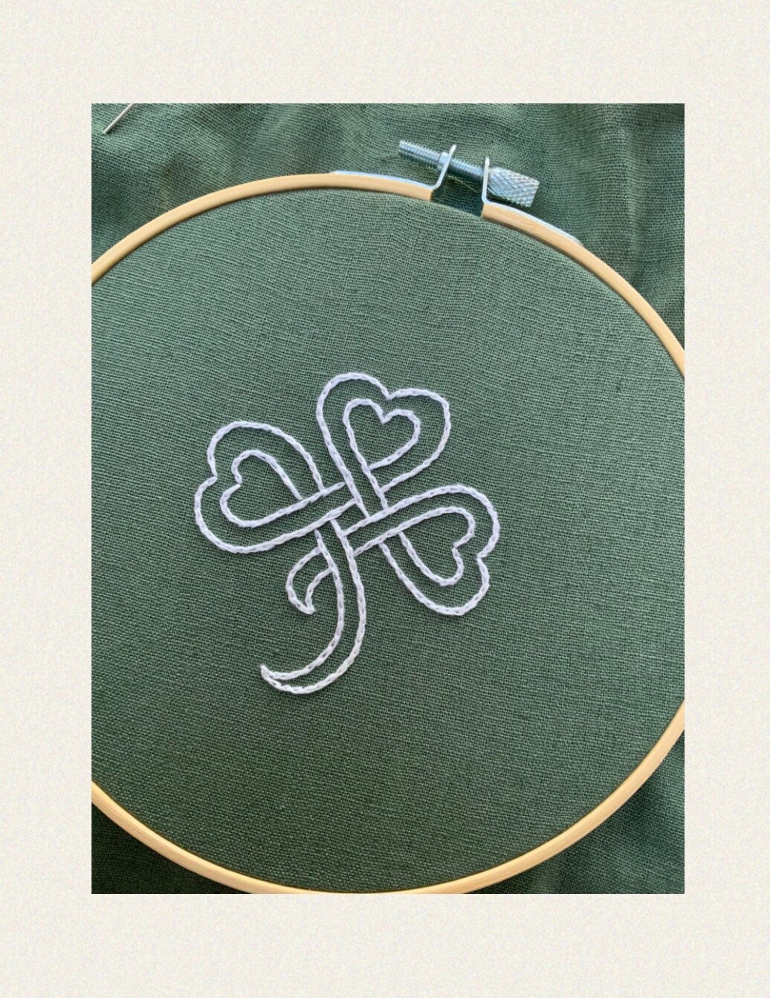 Celtic Shamrock Embroidery Pattern, Beginner Irish Embroidery (PDF ...