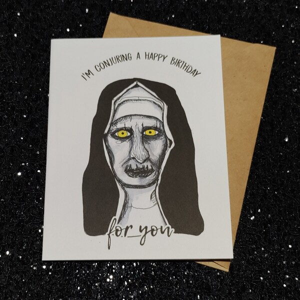 Nun Funny Birthday Card - Etsy