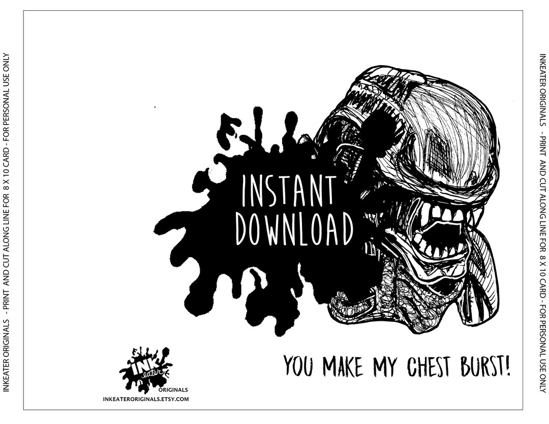 You Make My Chest Burst Xenomorph Alien Card Unique - Etsy