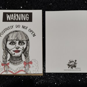 Warning: Positively Do Not Open Featuring Annabelle Greeting Card Gifts ...