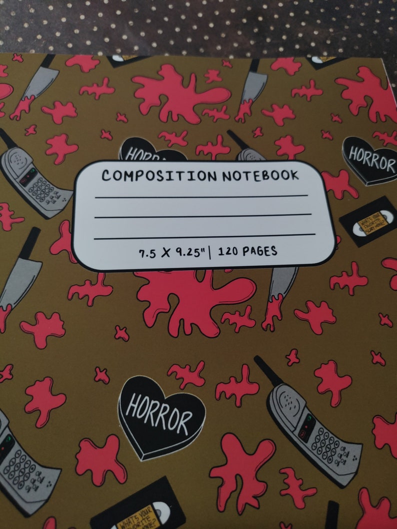 Horror Themed Journal - Chilling Chronicles, Knives & Blood Splatters ...