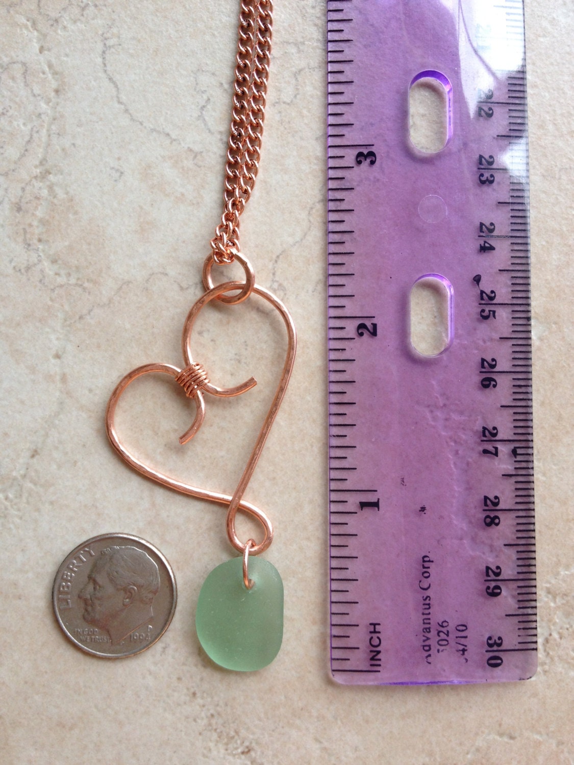 Wire wrapped hand forged hammered copper heart pendant with | Etsy