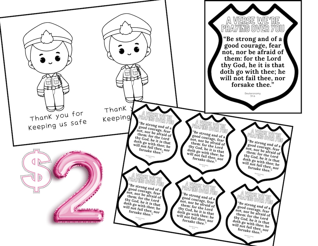 Police Officer Appreciation Coloring - Etsy