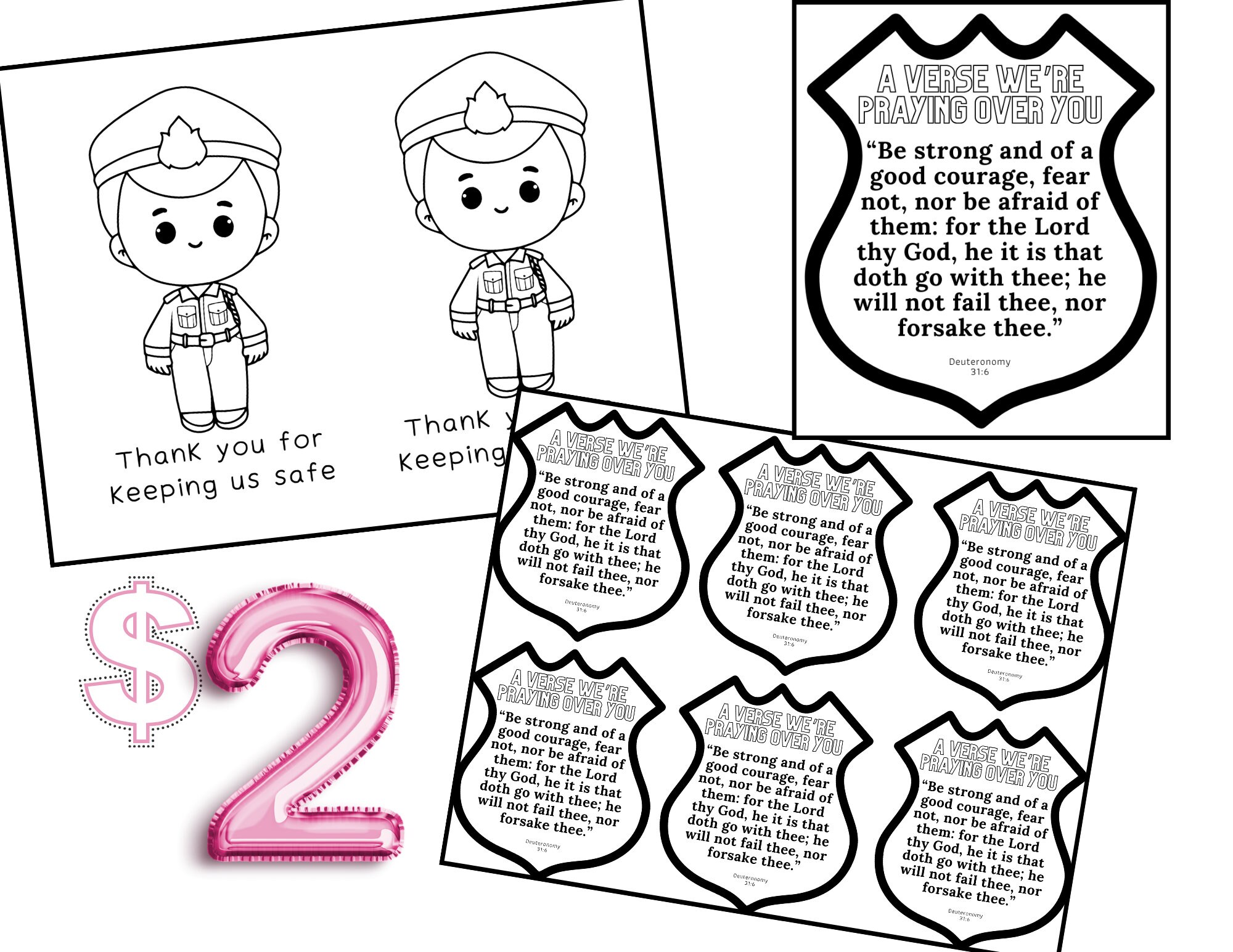 Police Officer Appreciation Coloring - Etsy