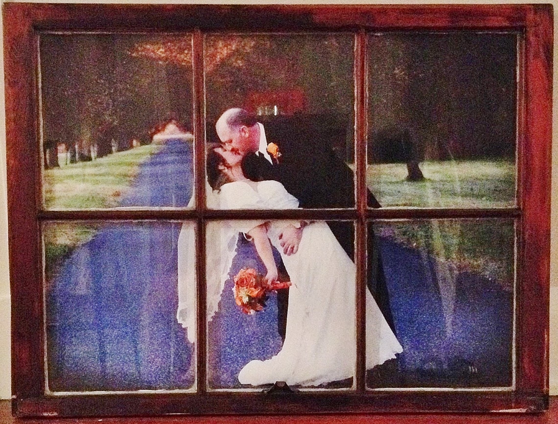 Repurposed Window Pane Picture Frame - Wedding - Etsy