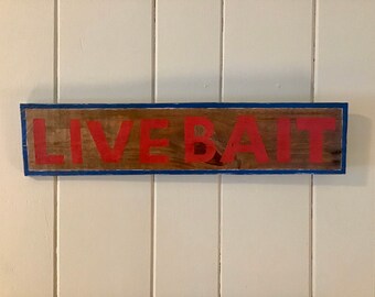 Live Bait Sign - Etsy