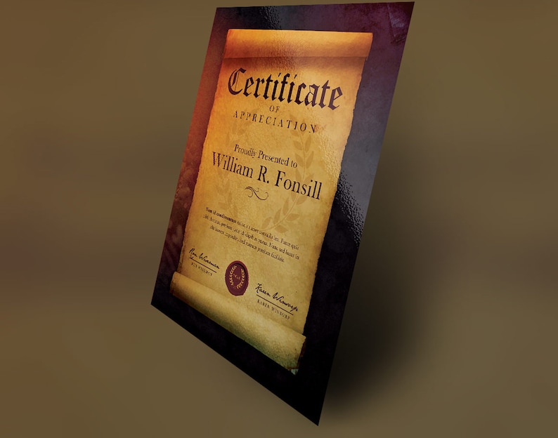 Royal Scroll Certificate Publisher and Word Template 8.5x11 Plus 11x8.5 ...