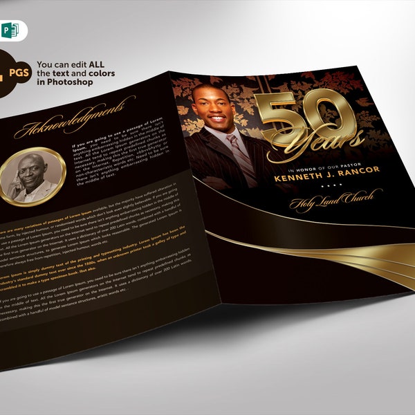 Black Church Pastor Anniversary Programs - Etsy