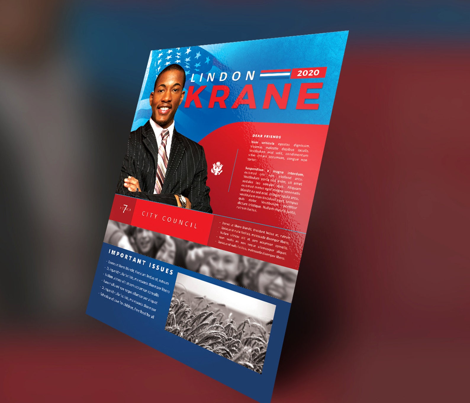 Political Candidate Flyer Photoshop Template 5x7 - Etsy