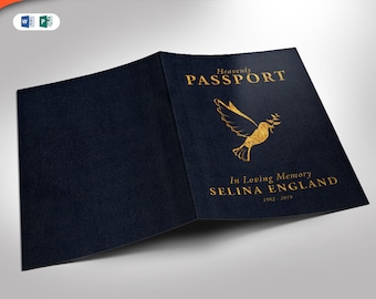 Newspaper Funeral Program Powerpoint Publisher and Word | Etsy