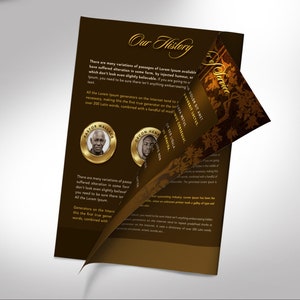 Pastor Anniversary Program Gold WORD and Publisher Template (8.5x11 and ...