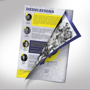 Passport Funeral Program Modern Style Photoshop Template Bi-fold (8 ...