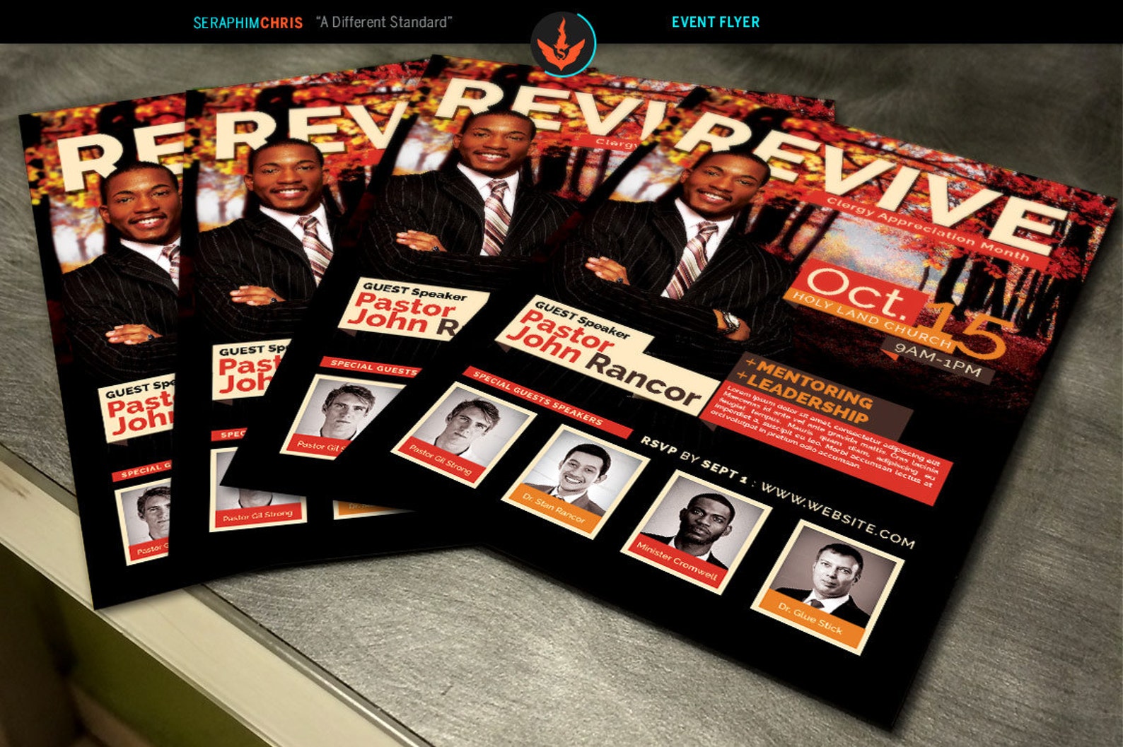 Fall Revival Church Flyer Photoshop Template 4x6 - Etsy
