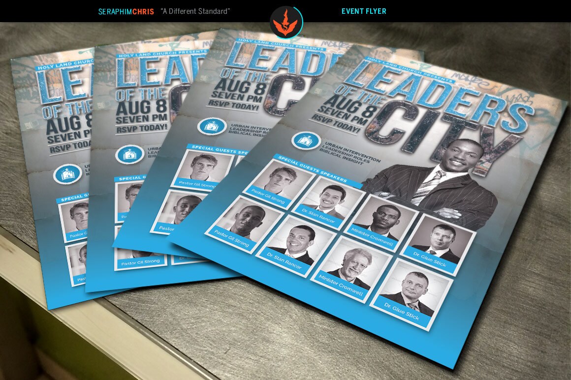 Leaders of the City Flyer Photoshop Template 4x6 Plus 8.5x11 - Etsy
