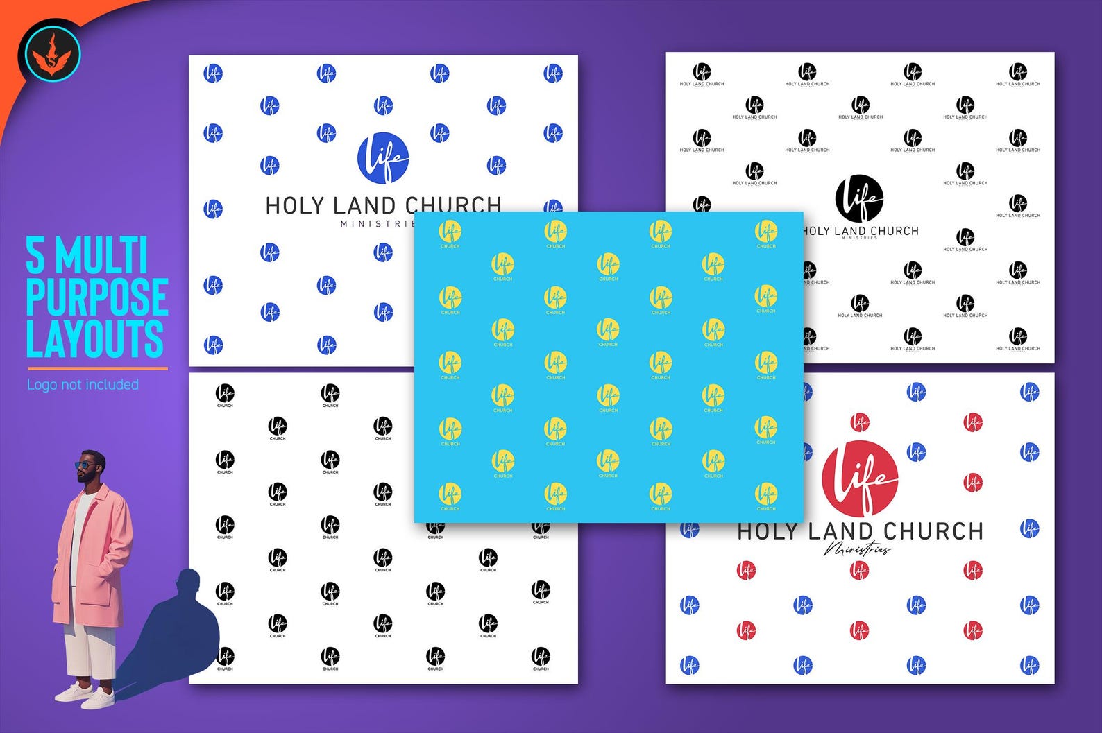 Step and Repeat Backdrop Large Format Banner Photoshop Template (10x8 ...