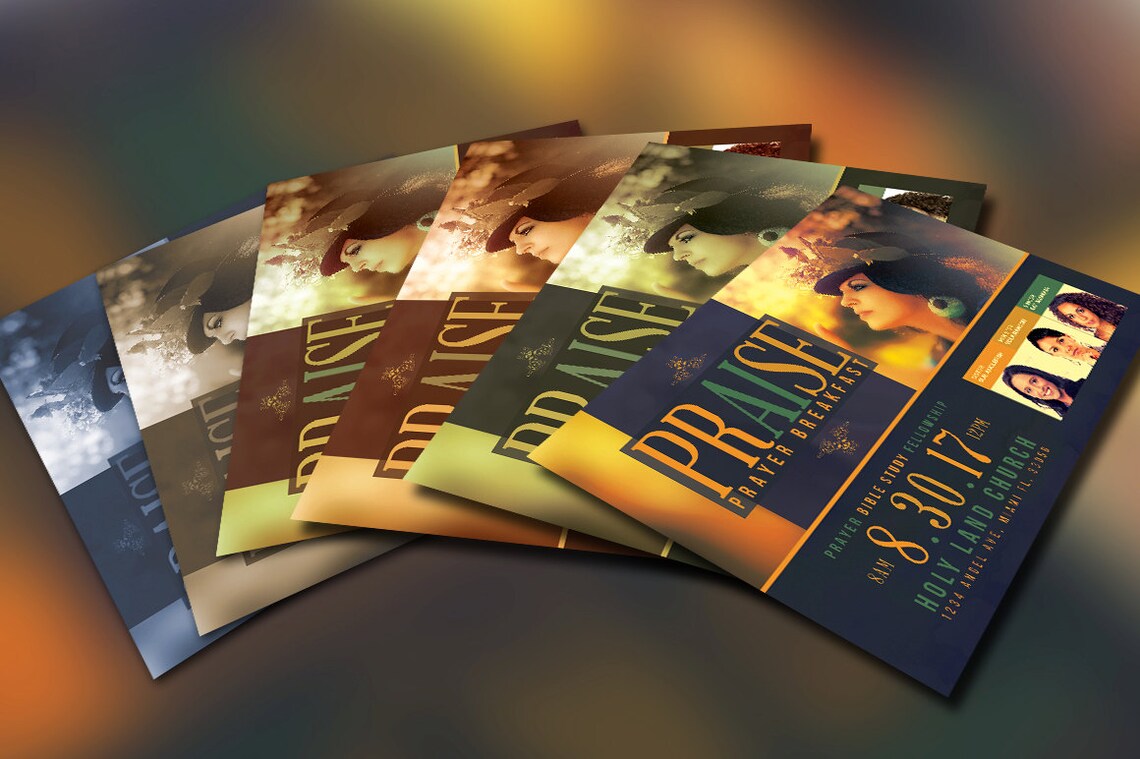 Praise Prayer Breakfast Flyer Photoshop Template 6x4 - Etsy