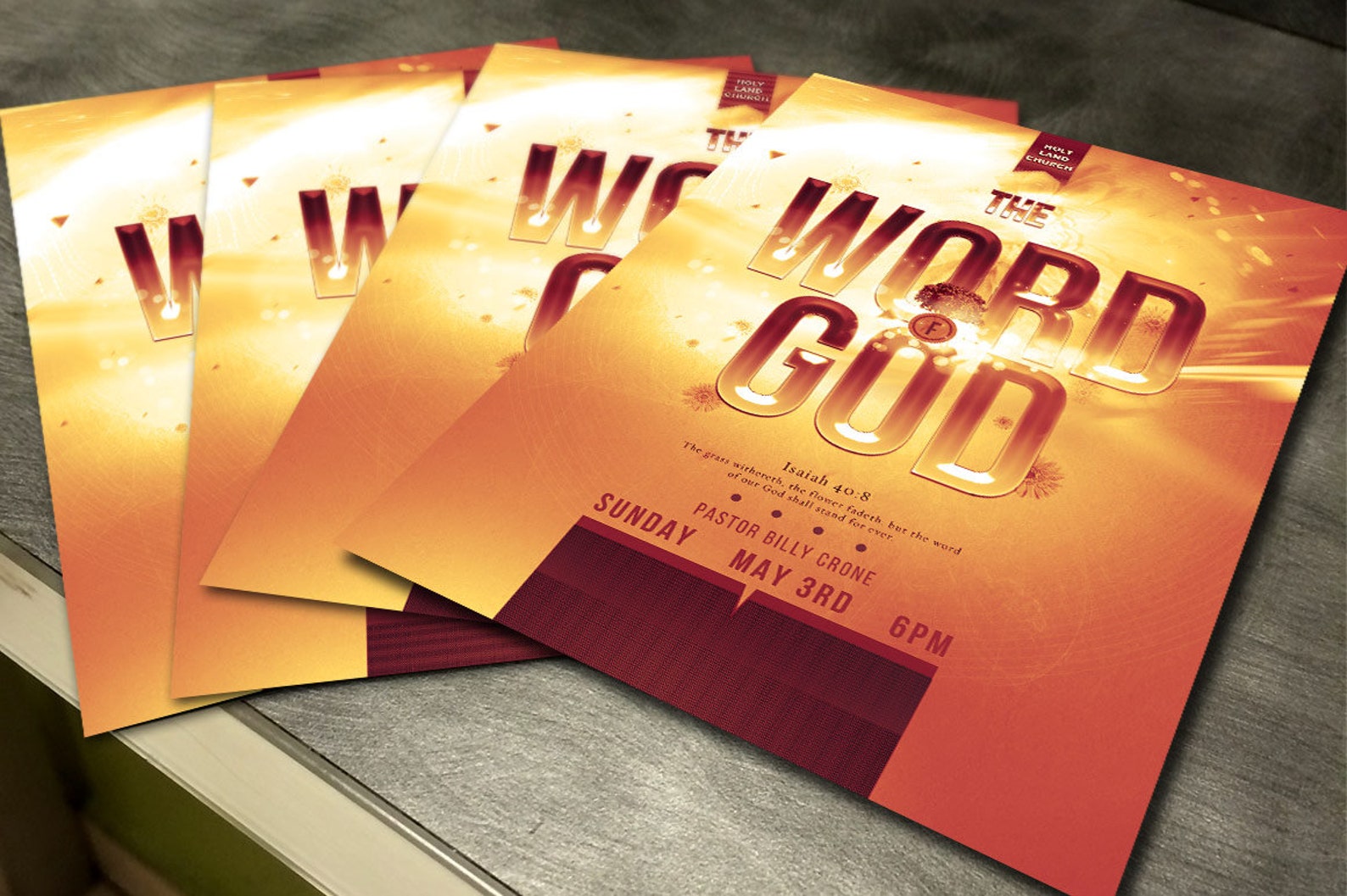 The Word of God Flyer Photoshop Template 5x7 - Etsy