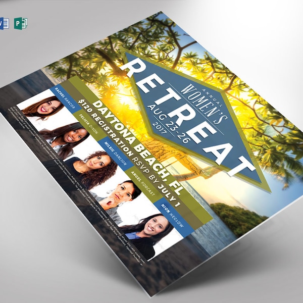 Retreat Flyer Template - Etsy