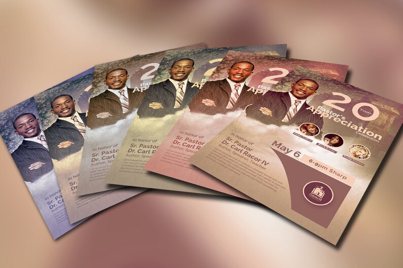 Modern Pastors Appreciation Flyer 2 Photoshop Template 4x6 - Etsy