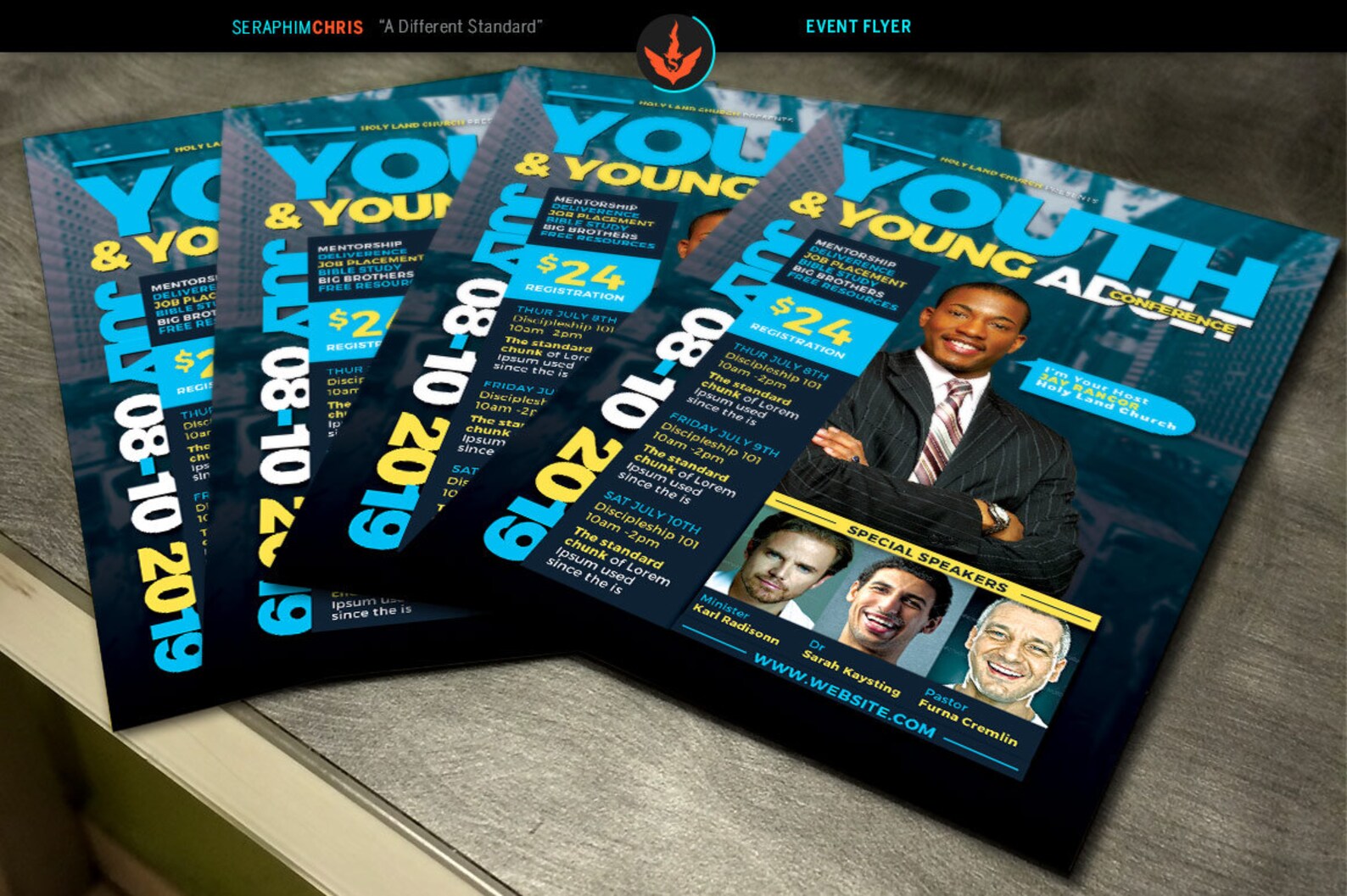 Youth & Young Adult Conference Photoshop Template 4x6 - Etsy