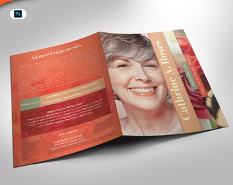 Passport Funeral Program Photoshop Template 8 Pages 5.5x8.5 | Etsy