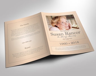 Passport Funeral Program Photoshop Template 8 Pages 5.5x8.5 | Etsy
