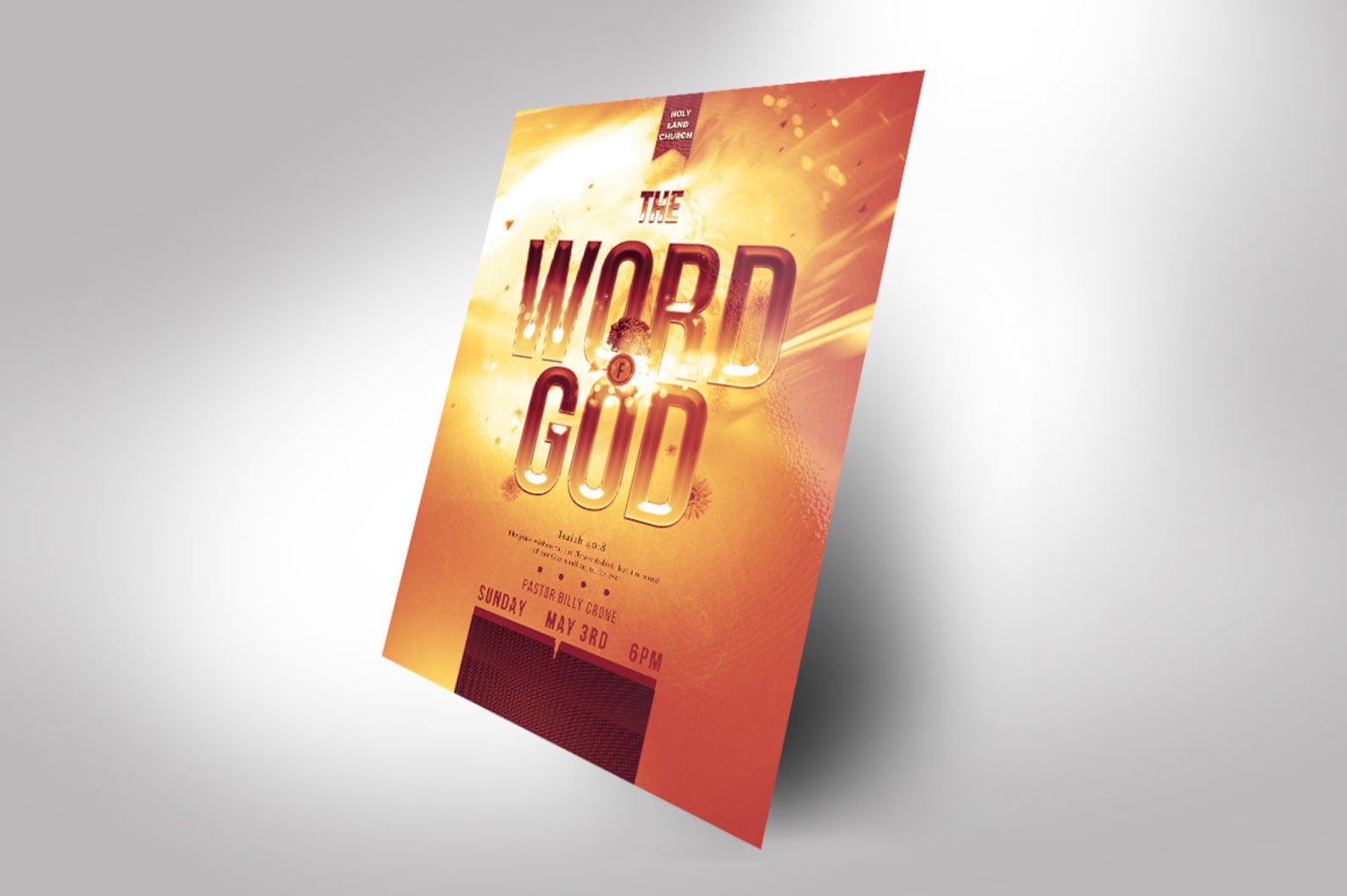 The Word of God Flyer Photoshop Template 5x7 | Etsy