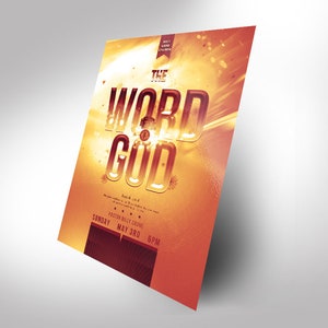 The Word of God Flyer Photoshop Template 5x7 - Etsy