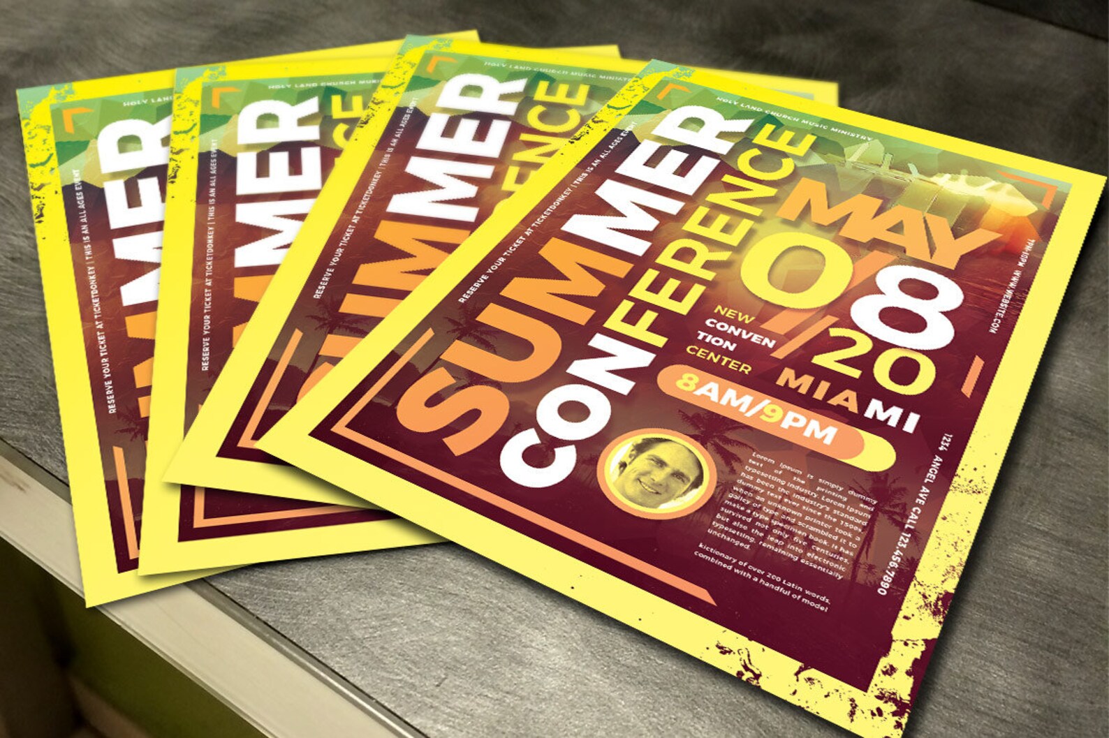 Summer Conference Flyer Publisher and Word Template 8.5x11 and 5x7 - Etsy