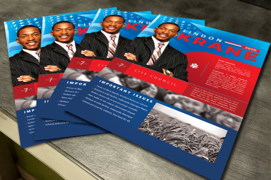 Political Candidate Flyer Publisher and Word Template 8.5x11 and 5x7 - Etsy