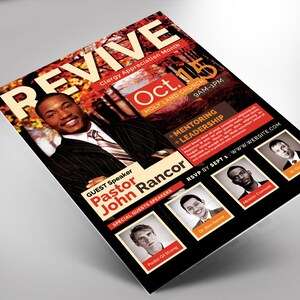 Fall Revival Church Flyer Photoshop Template 4x6 - Etsy