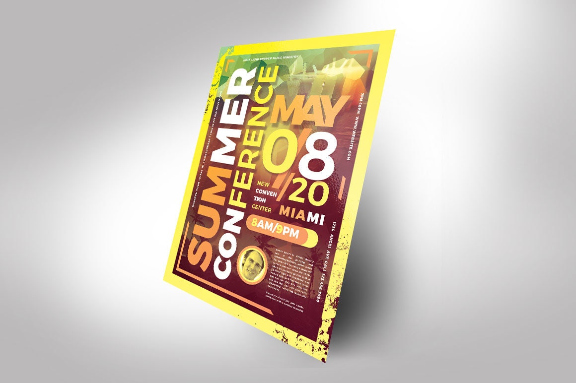 Summer Conference Flyer Publisher and Word Template 8.5x11 and 5x7 - Etsy