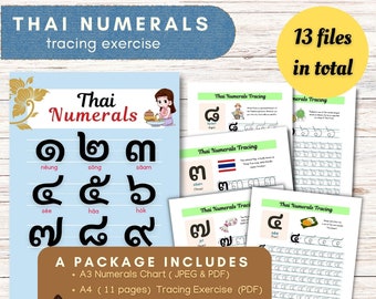 Thai Alphabets Letters Tracing Worksheet, Learning Thai, Printable PDF ...