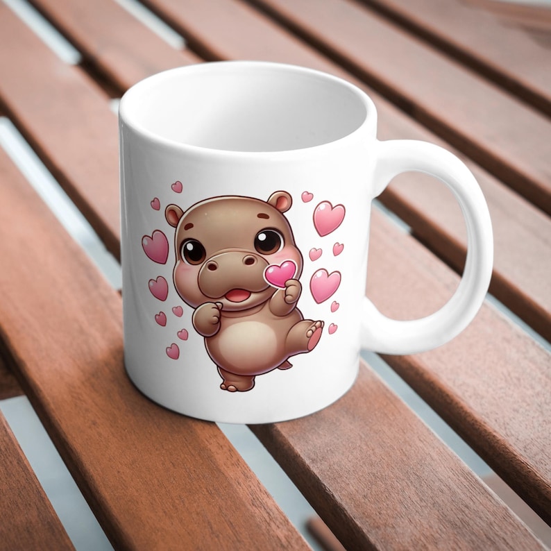 19 Cute Moo Deng Pygmy Hippo Clipart V.2 | Adorable Cartoon Hippo ...