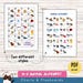 Animal Alphabet Chart and Flashcards – 2 Styles (with/without Table ...