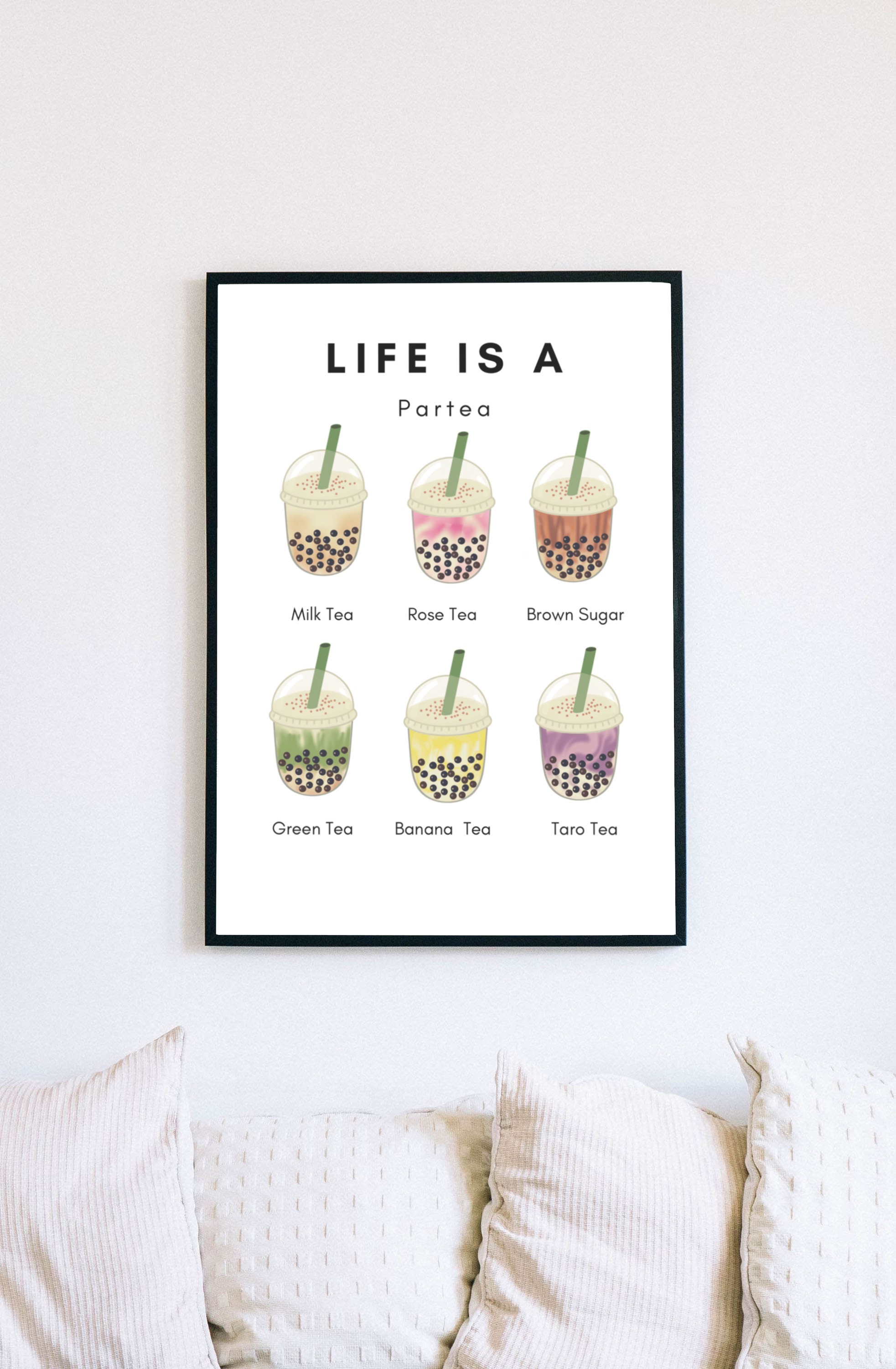 Bubble Tea , Boba Tea , Bubble Tea Digital Print Poster ,vector ...