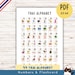 Thai Alphabet & Numbers Flashcards: Printable Learning Cards (PDF) - Etsy