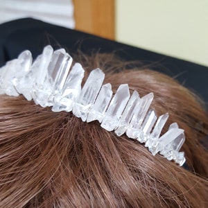 Frosted Quartz Crystal Tiara - Etsy