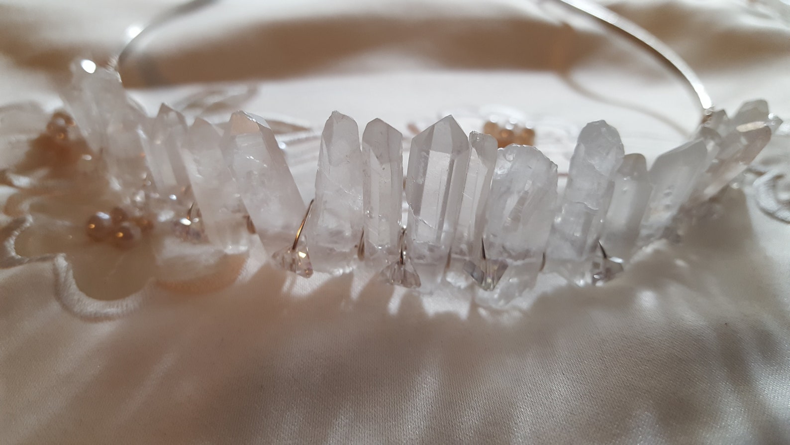 Frosted Quartz Crystal Tiara - Etsy