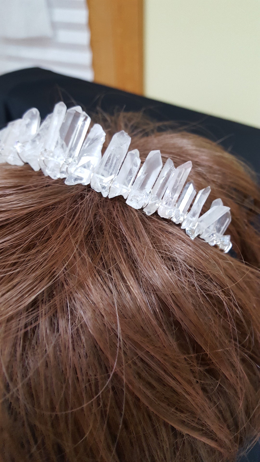 Frosted Quartz Crystal Tiara - Etsy