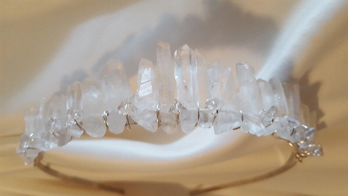 Frosted Quartz Crystal Tiara - Etsy