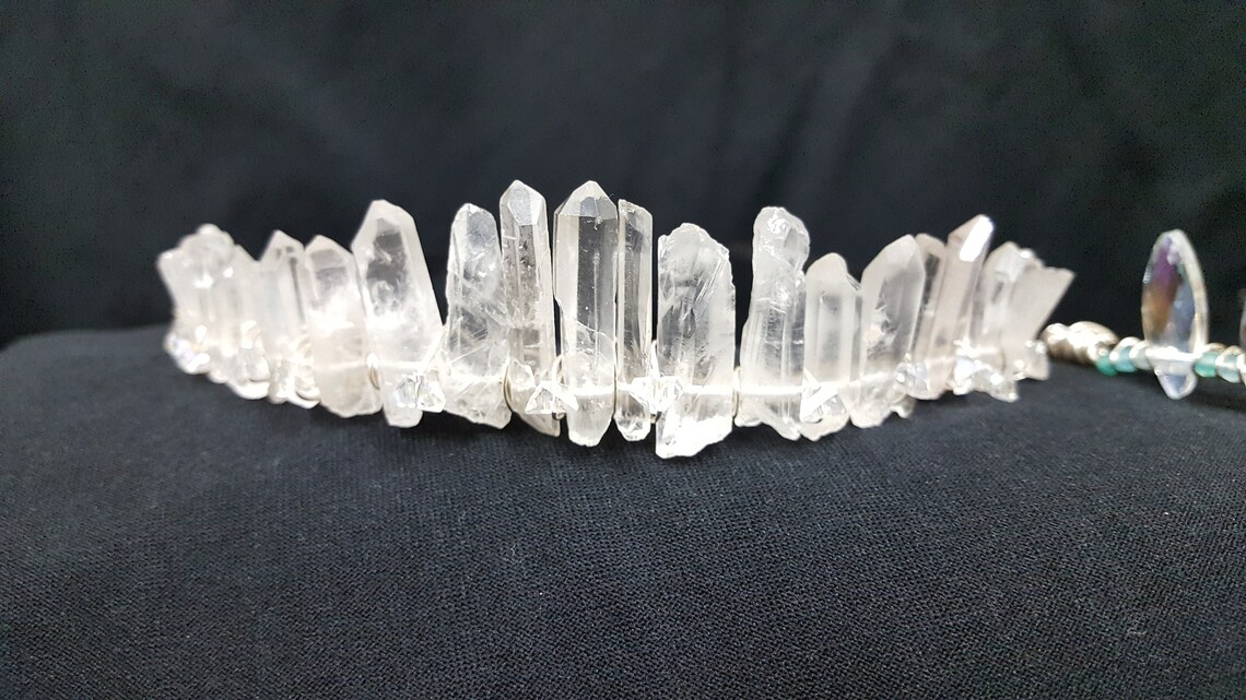 Frosted Quartz Crystal Tiara - Etsy