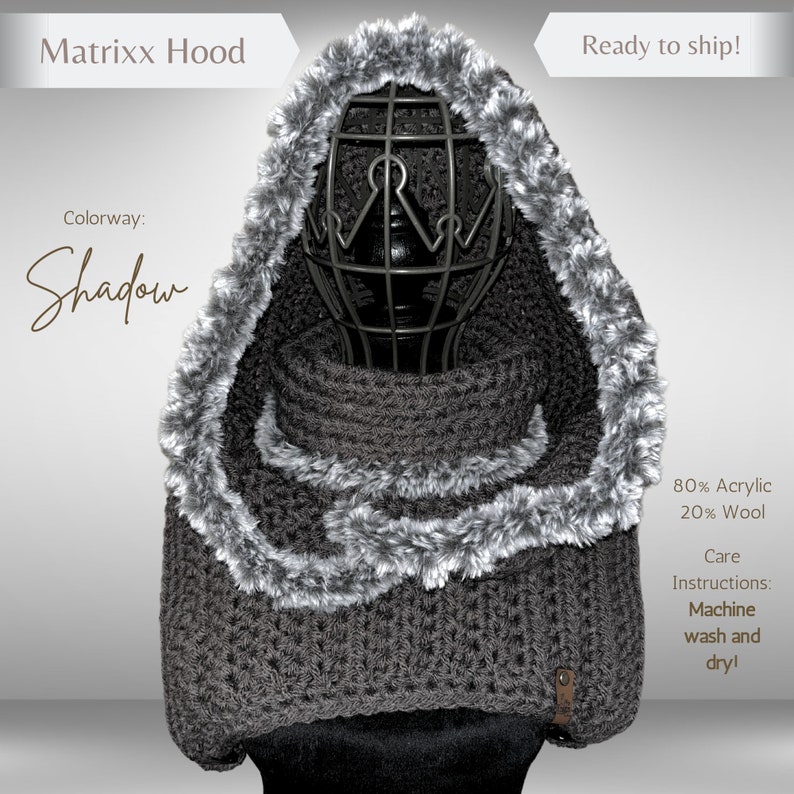 Matrixx Hood Hooded Cowl Matrix Hood Cowl With Hood Winter Hood Hood ...