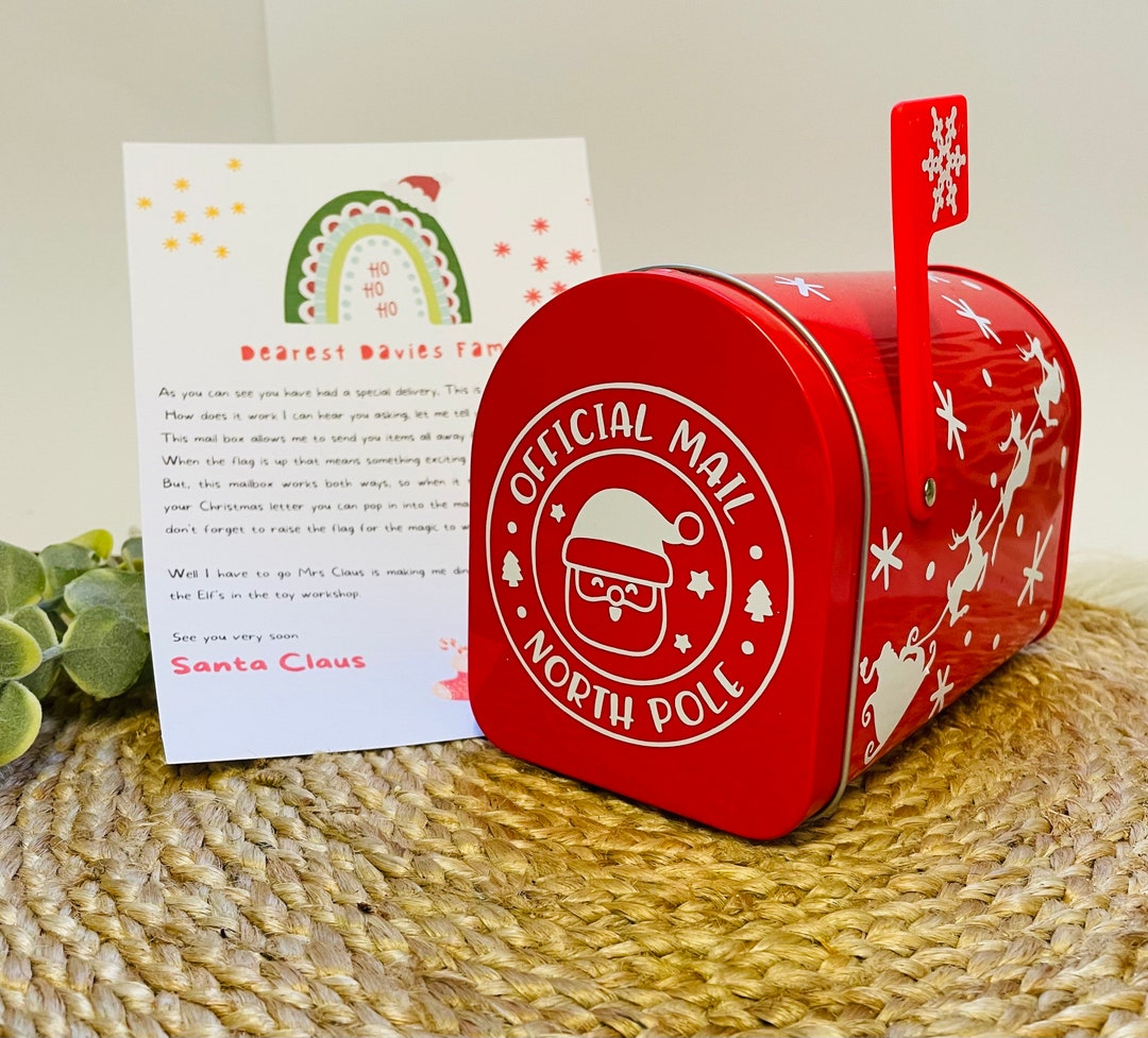 Letter to Santa Mailbox, Santa Mailbox , Christmas Eve Tin, Christmas ...