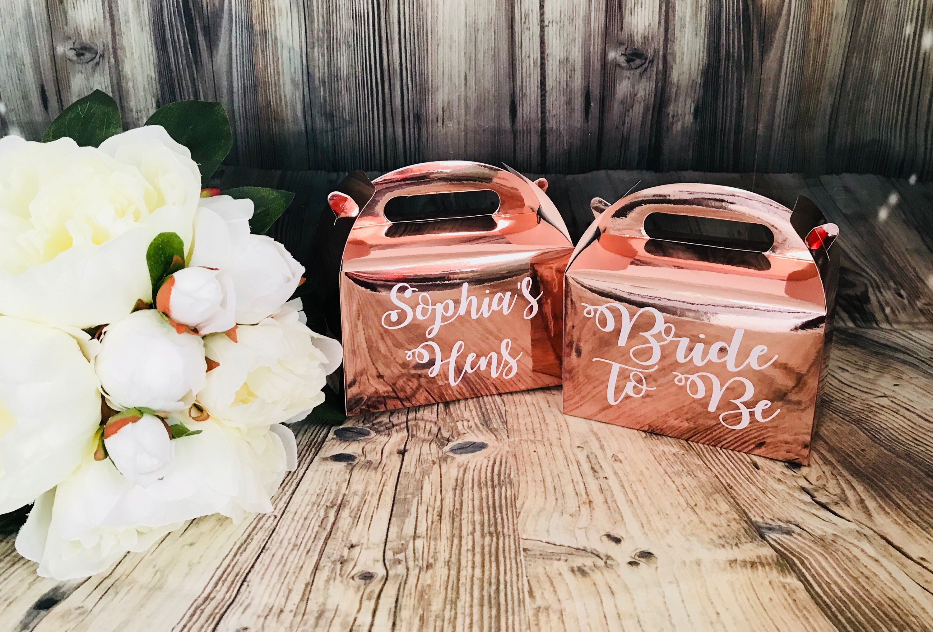 Rose Gold Hen Do Party Boxes Hen Party Rose Gold Gift Box - Etsy