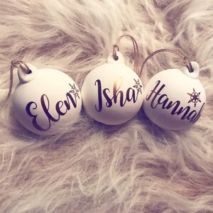 Personalised Christmas Bauble Any Name Monogram Xmas Tree - Etsy
