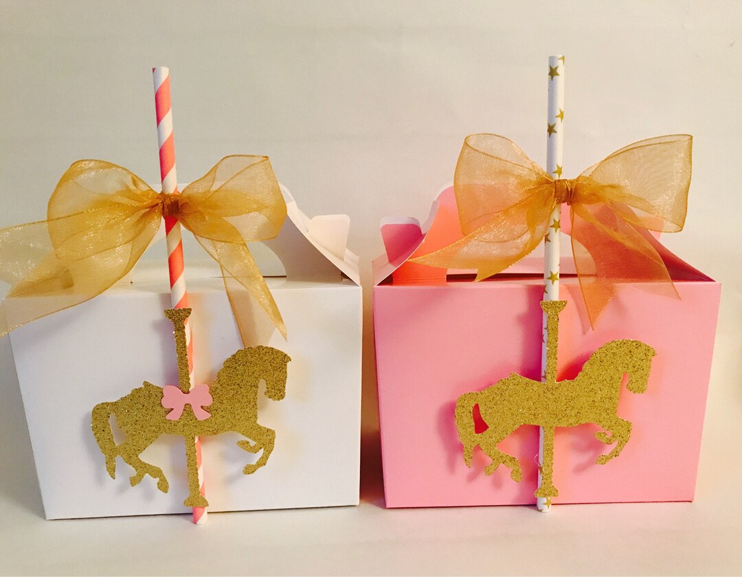 Carousel Party Boxes, Horse Carousel Favores, Merry Go Round Party ...