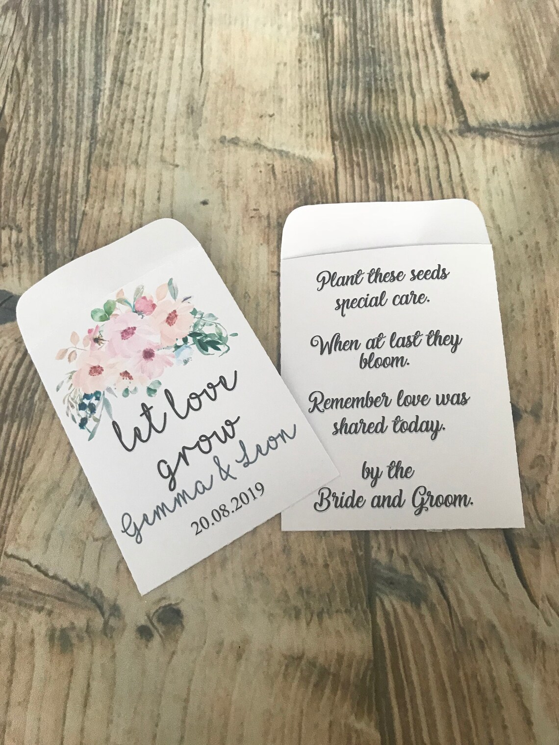 Wild Flowers Wedding Seed Packets Let Love Grow Packets | Etsy