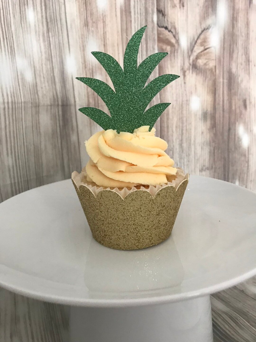 Topper de cupcake de piña, topper de dona de piña, fiesta temática ...